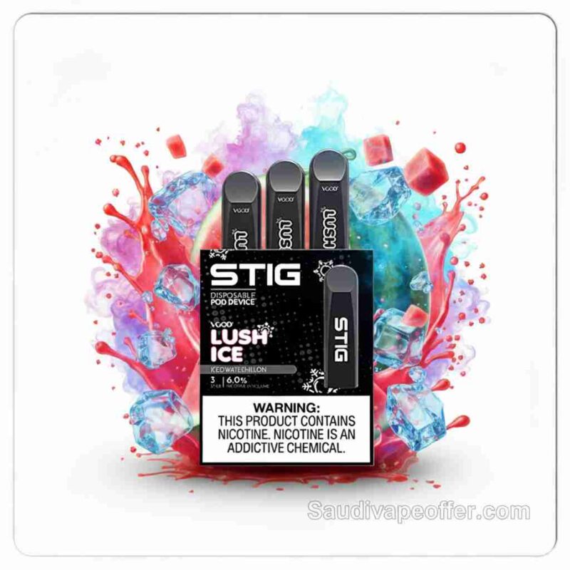 STIG Lush ICE From Vgod Disposable Vape – 60mg Buy in KSA